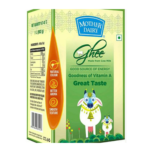 Mother Dairy Cow Milk Ghee Carton